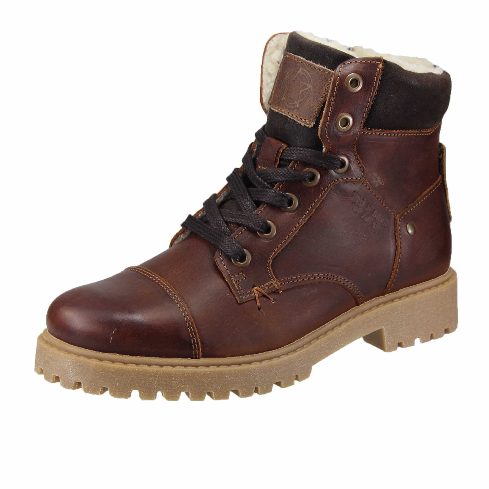 Bullboxer Schnür-Bootie in braun | Schuhparadies